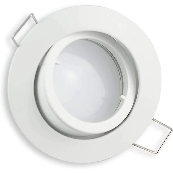 Spot encastré LED rond - blanc 7,5 Watt gradable blanc neutre 230V ...