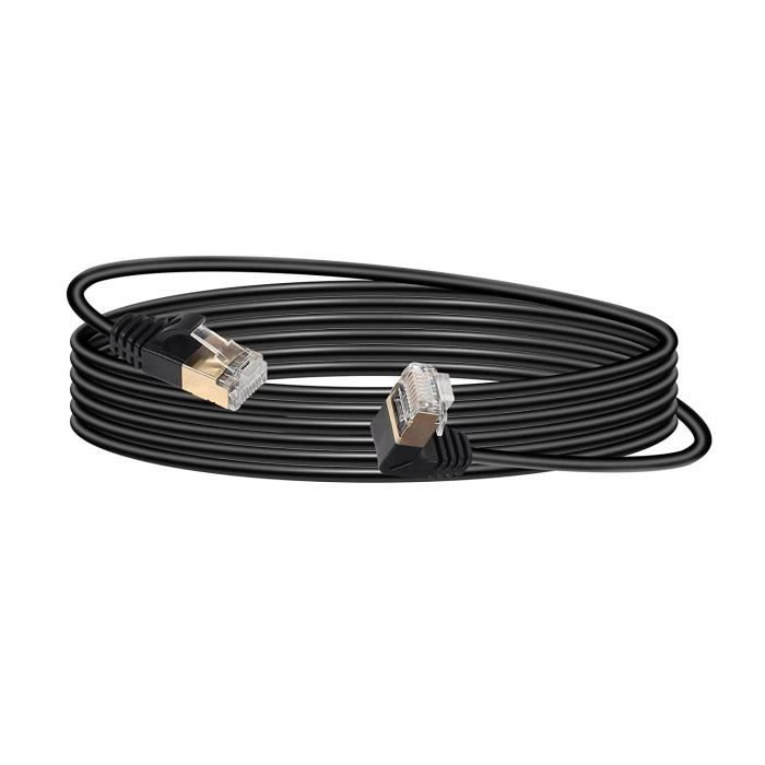 Câble Ethernet RJ45 Cat8, câble réseau Cat8 haute vitesse mâle à mâle à ...