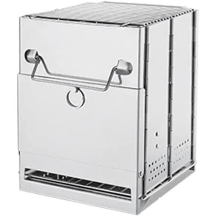 Barbecues à Charbon de Bois BBQ Réchaud en Acier Inoxydable Portable ...