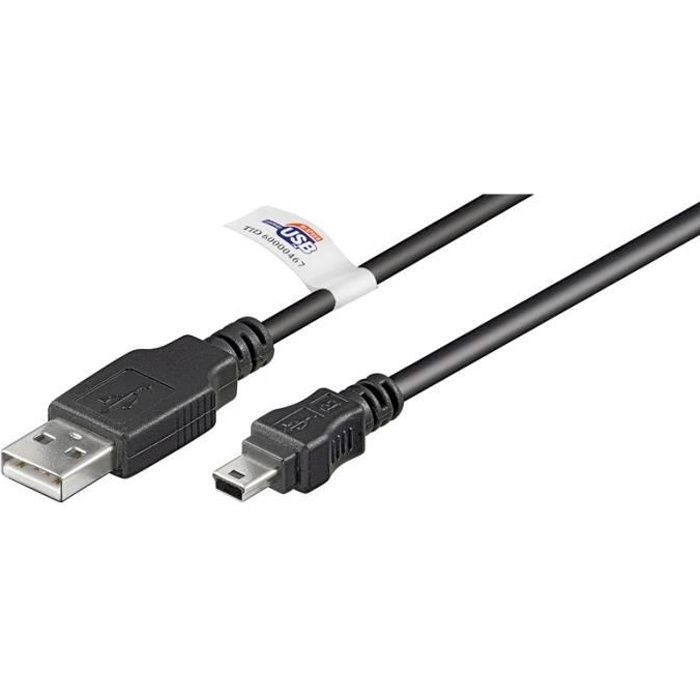 Câble USB Une prise USB Mini B prise - Cdiscount Informatique