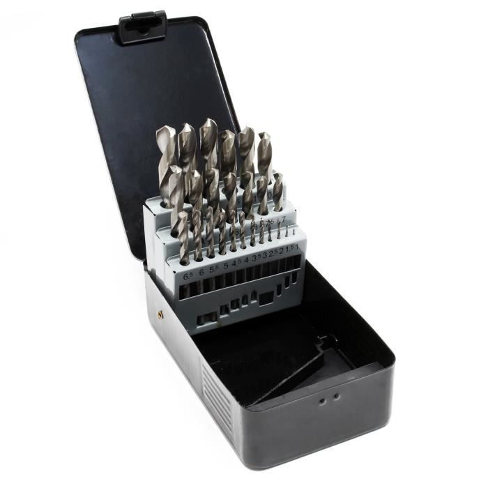 Jeu de mèches HSS-G Jeu de 25 mèches en métal Jeu de mèches en métal ...