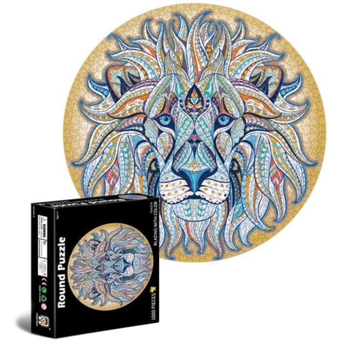 TDCQ 1000 Pièces Puzzle Rond,1000 Pièces Puzzle Rond Créatif,Puzzle ...