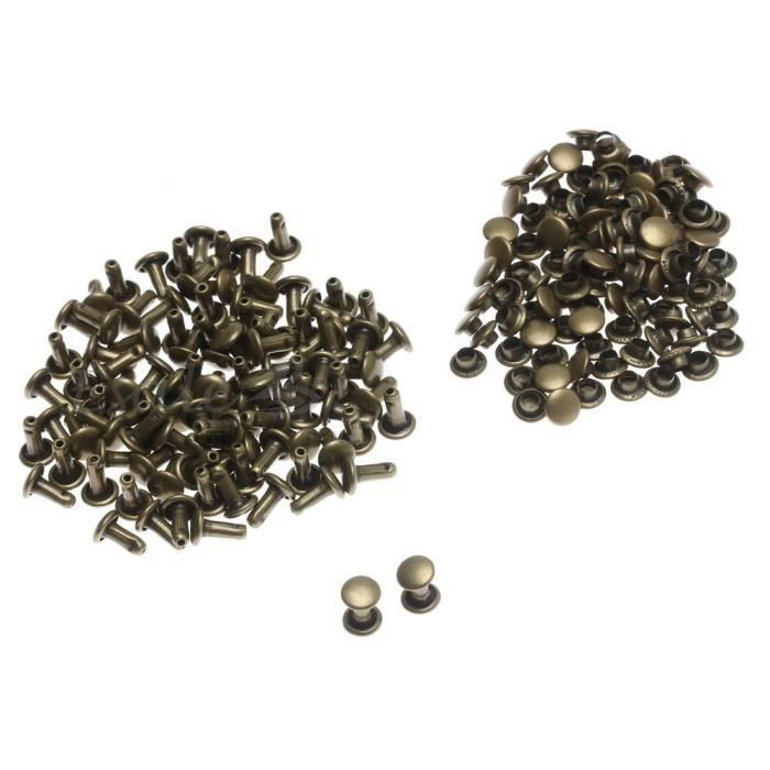 100pcs Clou Rivet Rond En Fer 6mm Bronzé Pour D… - Cdiscount Beaux-Arts ...