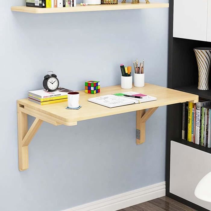 Table Murale Rabattable Table à Abattant Fixée au Mur en Bois de Pin ...