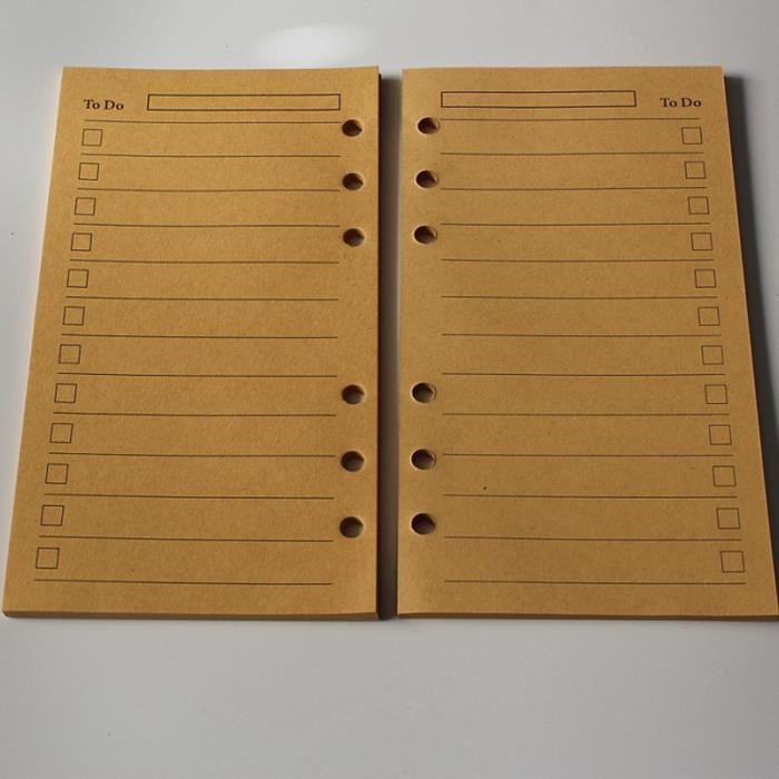 Carnet de notes à feuilles mobiles - Kraft - A6 - Rechargeable ...