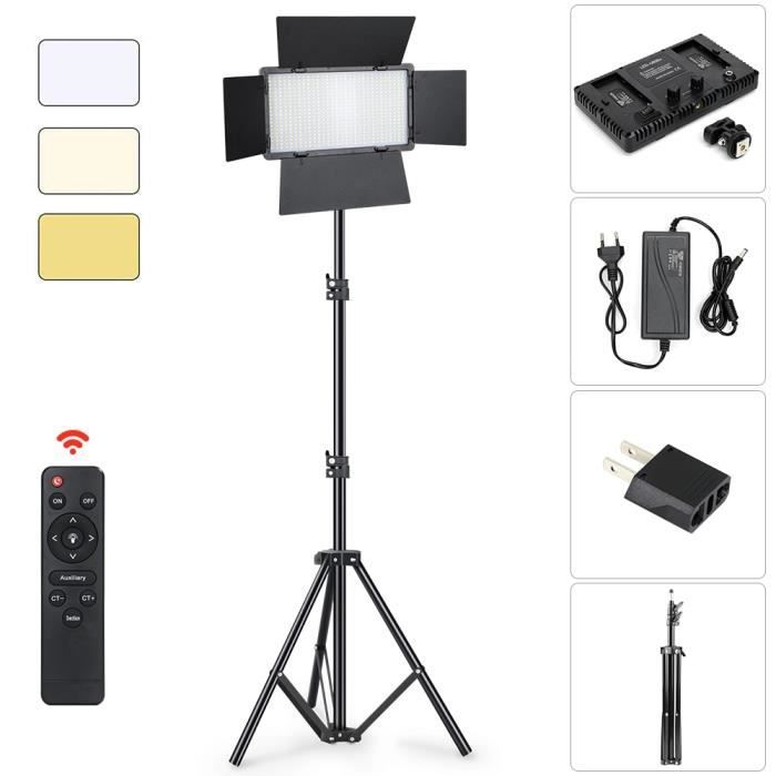 Studio Photo,Panneau d'éclairage vidéo Led 600 avec télécommande ...