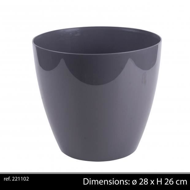 Cache pot gris - Cdiscount Jardin