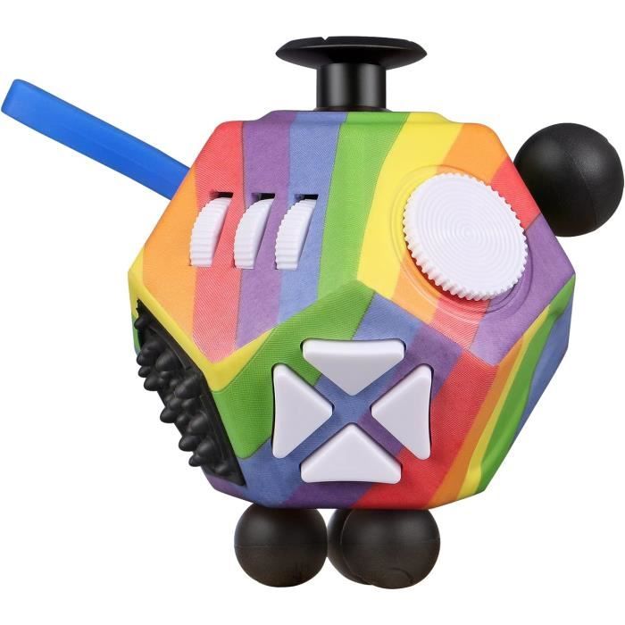 Fidget Cube À 12 Faces - Cube Anti Stress Fidget Toys Adultes Fidget ...