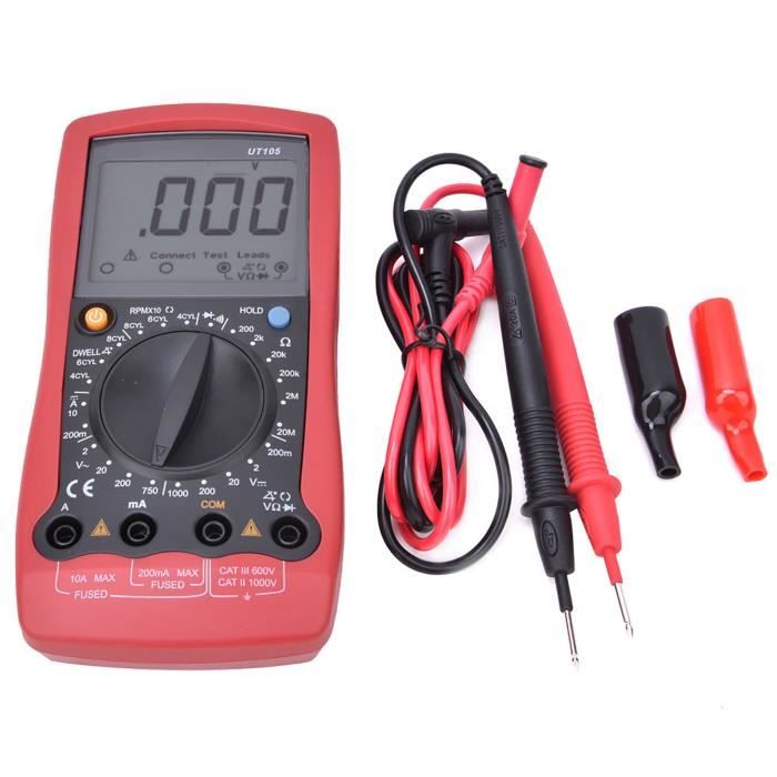 EJ.life multimètre automobile numérique UNI T UT105 LCD portable ...