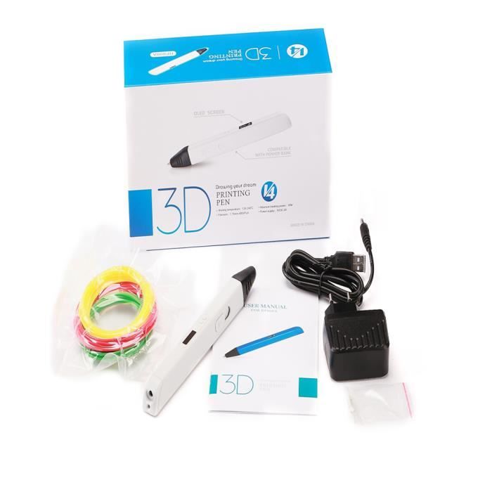 3ème génération réglable LED 3D Printing Pen Modeling ABS Filament Art ...