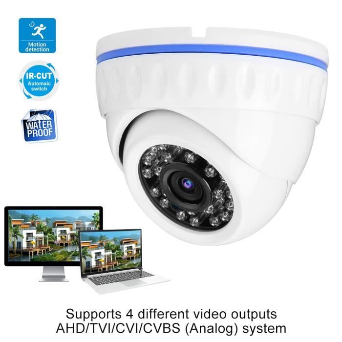 Caméra CCTV Caméra dôme de sécurité étanche 4 en 1 TVI/AHD/CVI/CVBS HD ...