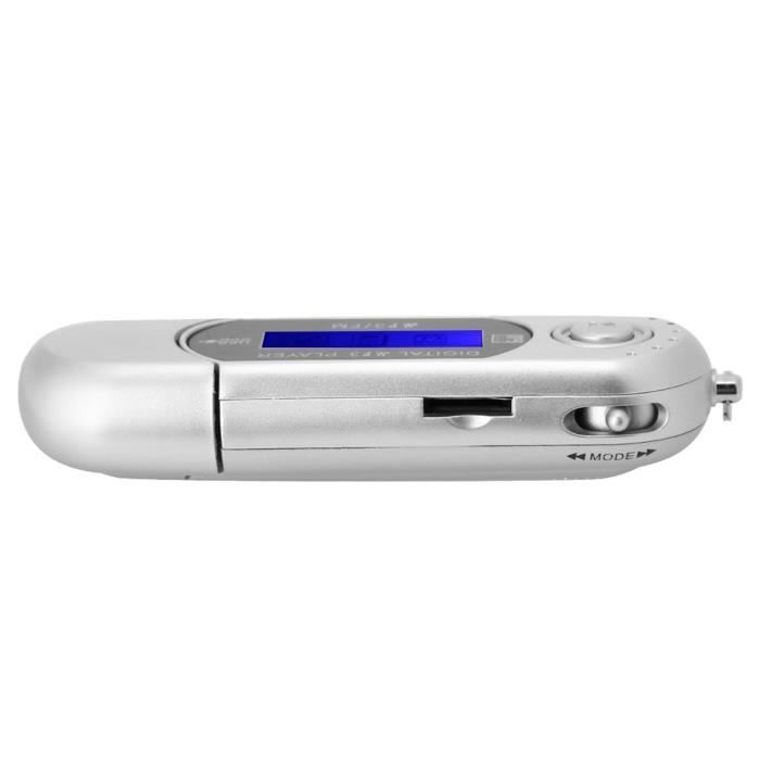 HURRISE lecteur de musique MP3 USB avec écran LCD Écran Carte mémoire vocale Radio FM Lecteur ...
