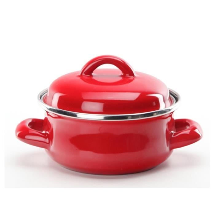 Mini casserole Ilsa avec couvercle 12 cm induction rouge - Cdiscount Maison
