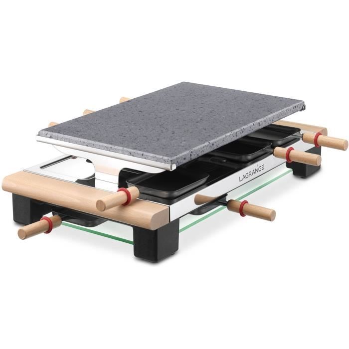 Raclette Pierre Elégance - LAGRANGE - 399002 - 1000W - 8 poêlons ...