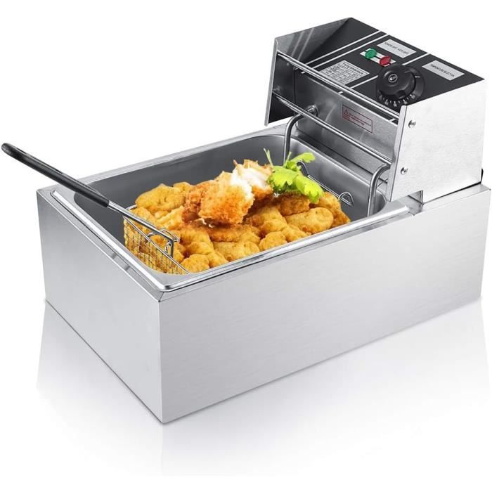 Friteuse À Huile 6L, Friteuse Électrique En Acier Inoxydable Friteuse ...