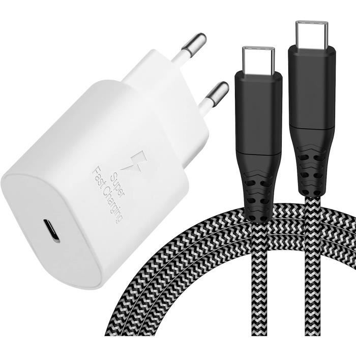 Chargeur Rapide 25 W Type-C, KenSera Chargeur Mural USB-C 25W Bloc de ...