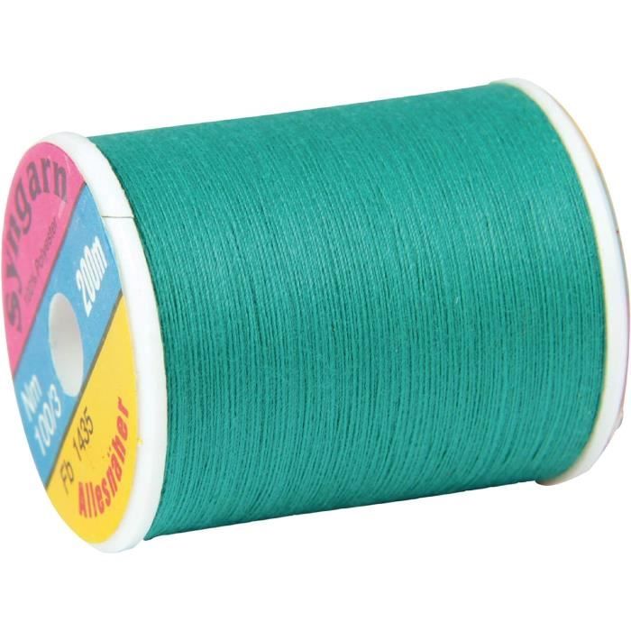 Lot De 6 Bobines De 200 M (Vert) - TRAHOO - Fil 100 % Polyester - Tous ...