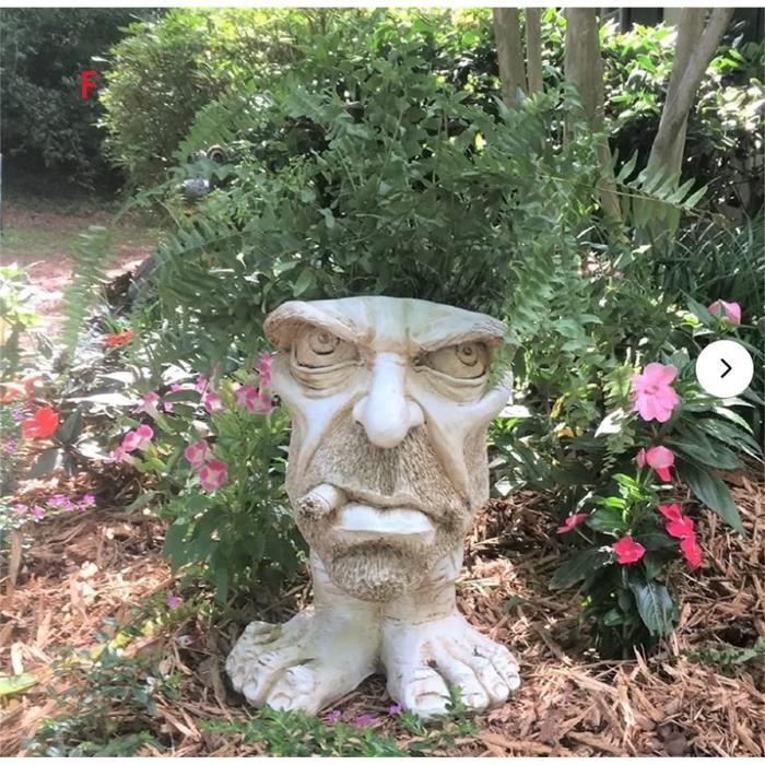 Pot Fleurs En Forme De Visage Statue De Visage Jardinière Tête De ...