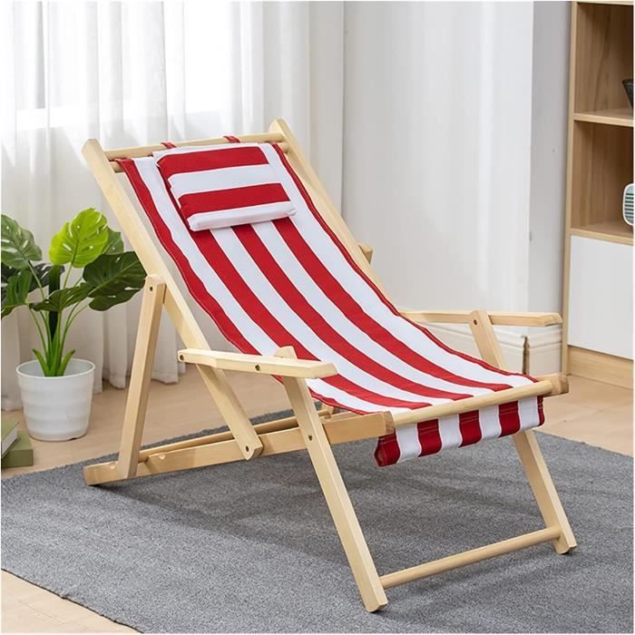 Transat Transat De Jardin En Bois,Bain De Soleil Pliable,Fauteuil Relax ...
