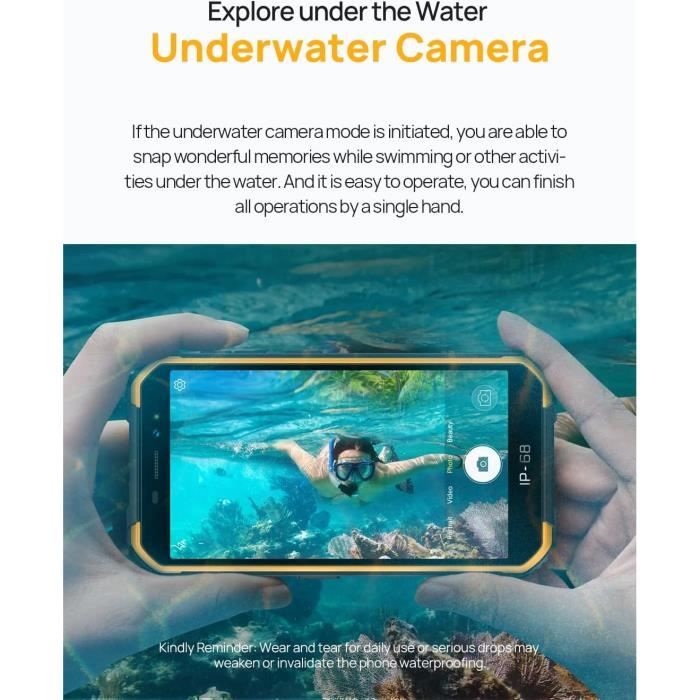 Smartphone Ulefone Armor X6 Pro 4Go+32Go IP68 Robuste Noir - Cdiscount ...