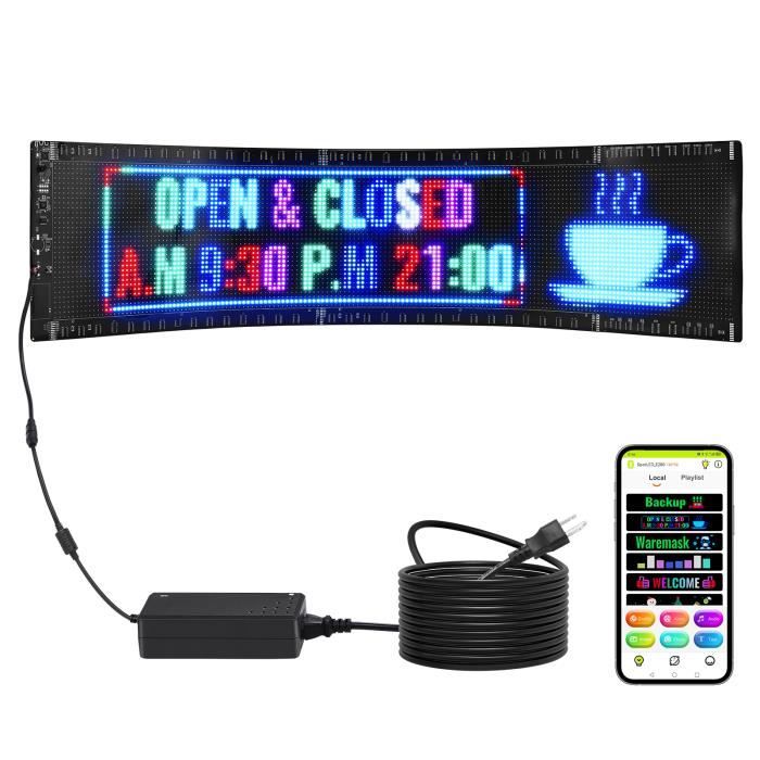Enseigne Lumineuse LED - VEVOR - Enseigne Lumineuse LED Programmable ...