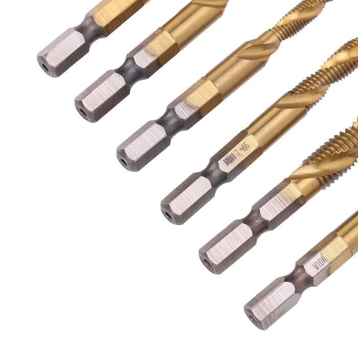 YOSOO Tarauds à vis Taraud à Vis Taraud à Filetage En Acier Rapide 6542 Maison Pour Perceuse ...