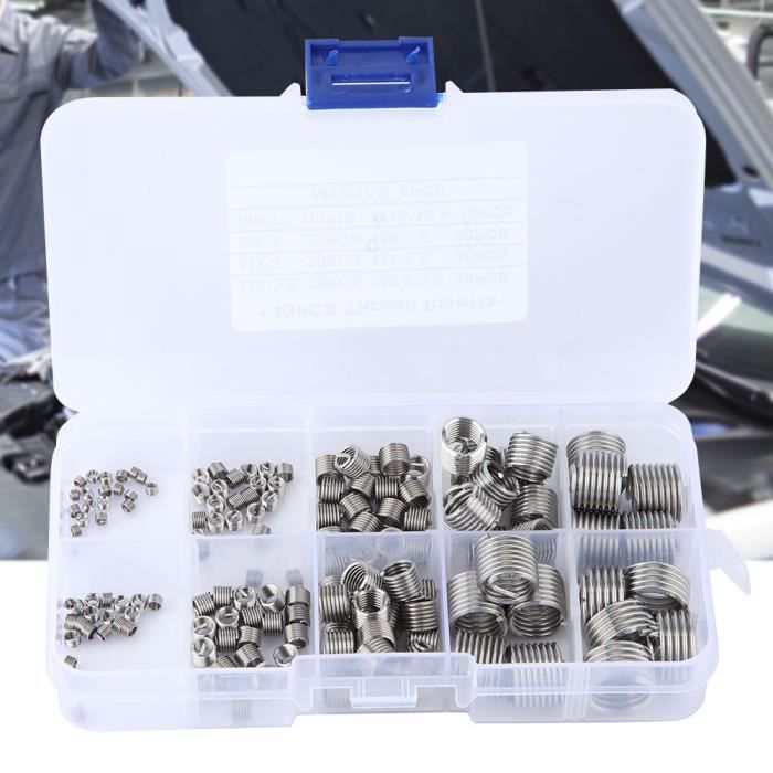 Kit d'insertion de réparation de filetage en acier inoxydable portable de résistance à l'usure ...