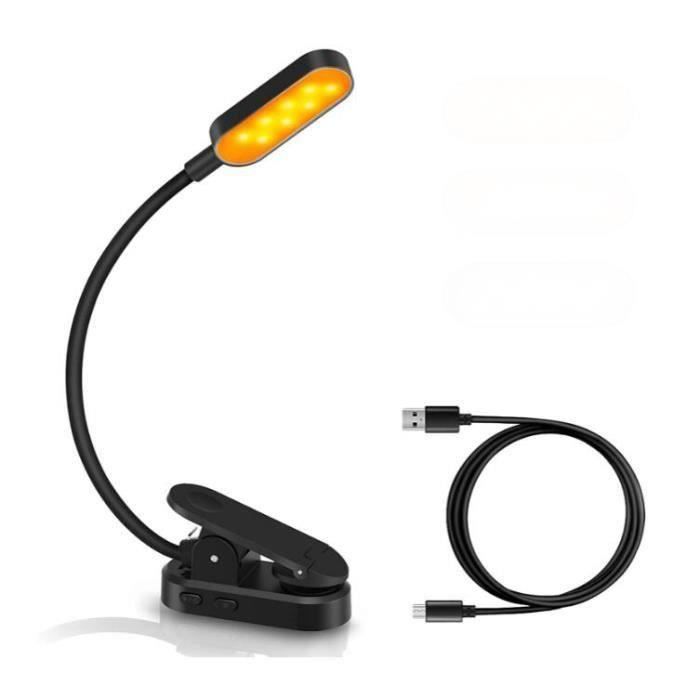 Rabais-Lampe de Lecture 16 LED Liseuse Lampe Clip Rechargeable 9 Modes ...