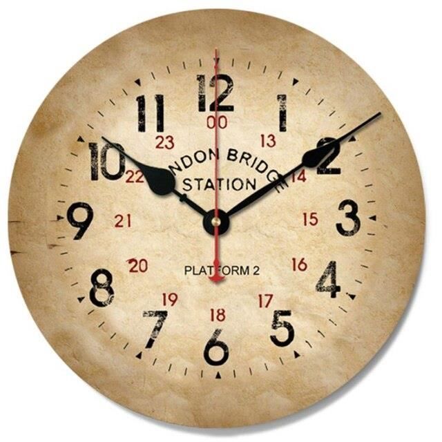 HORLOGE PENDULE,hic-14 pouce--Horloge murale rétro en bois de 14 pouces, Design moderne Vintage ...