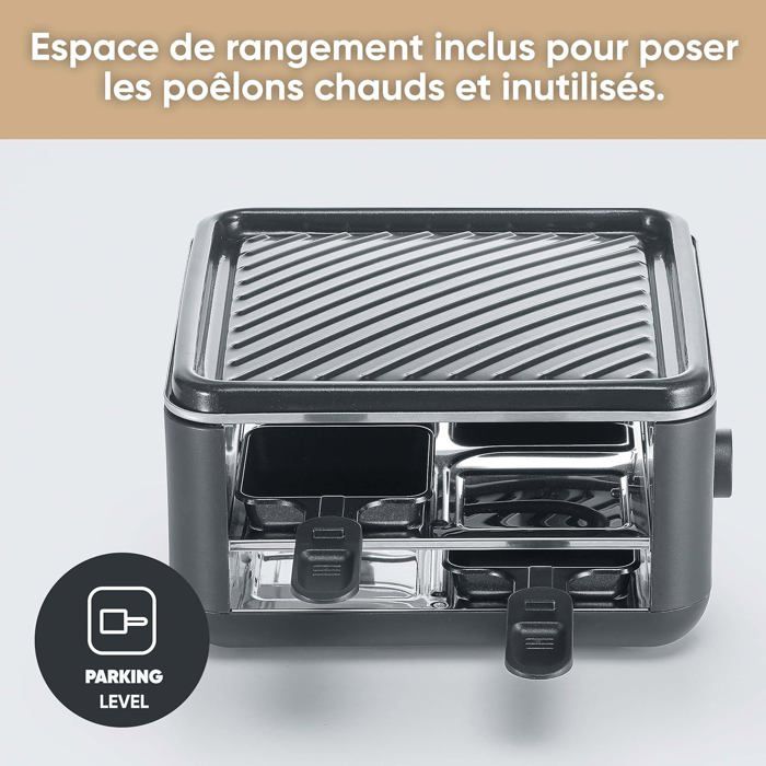 Raclette Gril 4 Personnes, Appareil À Raclette Compact, Mini Raclette ...