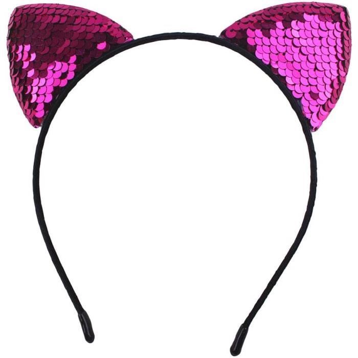 Serre-Tête De Chat Serre-Tête De Paillettes En Forme D’Oreilles De Chat ...