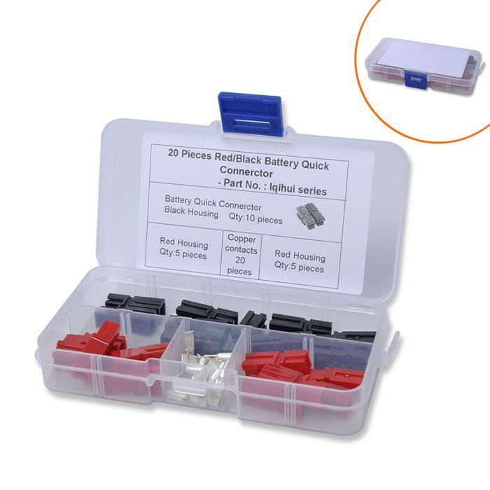 Connecteurs marins pour Powerpole Anderson, 30a, 600V, 10 paires, rouge ...