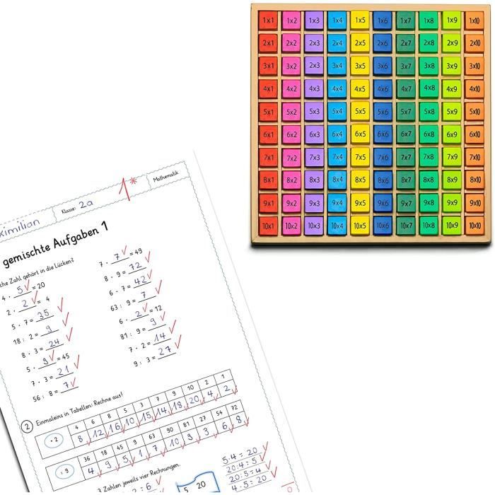 Tableau de calcul en bois, cubes colorés, jeu de calcul et amusement ...