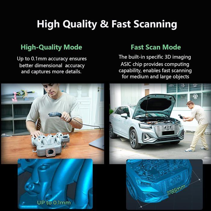 Scanner 3D sans fil - CREALITY - CR-Scan Ferret Pro - Wi-Fi - Batterie ...