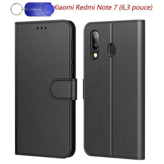 AURSTORE Etui Coque pour Xiaomi Redmi Note 7, Protection Housse en Cuir ...