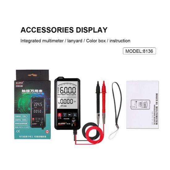 Multimètre Numérique,multimètre numérique à écran tactile intelligent ...