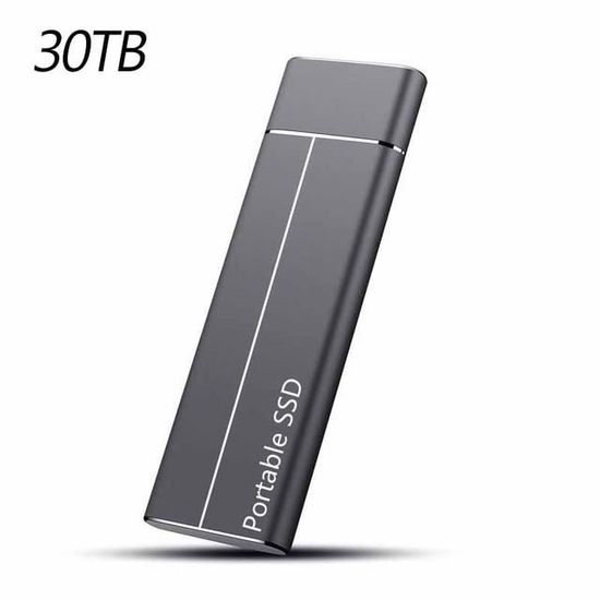 Disque dur externe,30TB Black--Disque dur externe SSD portable haute ...