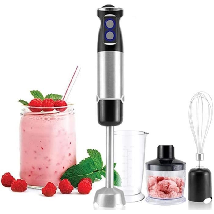 Mixeur à main 4 en 1, incluant un mixeur electrique en acier inoxydable ...