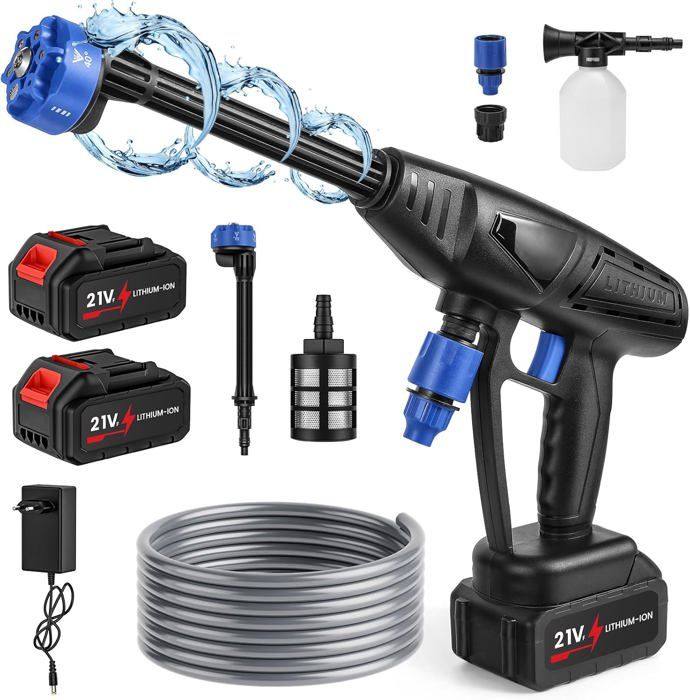 Nettoyeur Haute Pression sans Fil, 26Bar Nettoyeur Haute Pression ...
