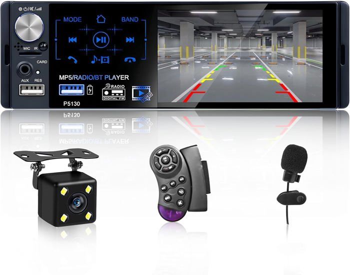 RDS Autoradio Bluetooth 1 Din Poste Radio Voiture 4.1 Pouces Écran Tactile avec FM/AM Récepteur ...