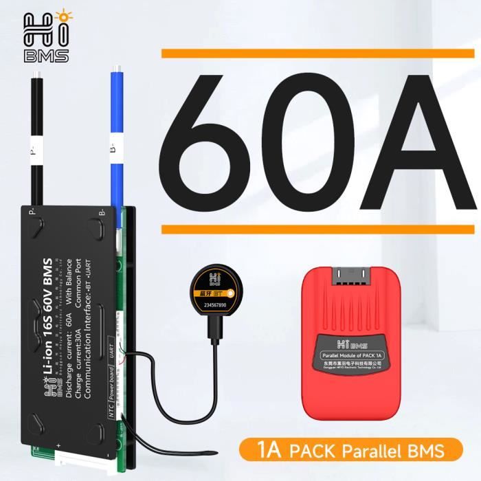 60A BMS 1A Parallèle-LiFePO4 4S 12V BMS-bms intelligent 4s, LiFePO4 ...