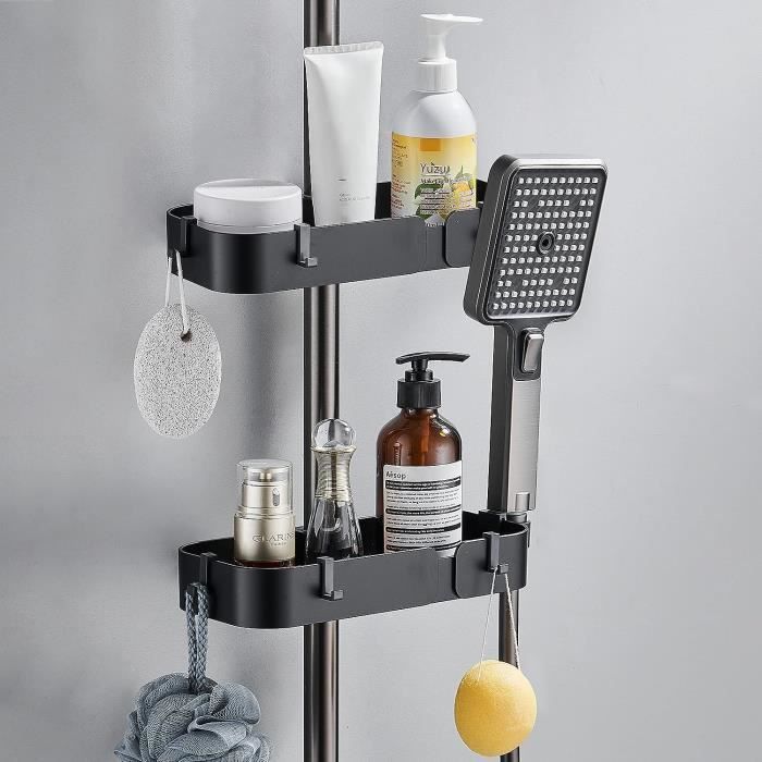 Lot De 2 Supports De Rangement Pour Barre De Douche De Salle De Bain ...