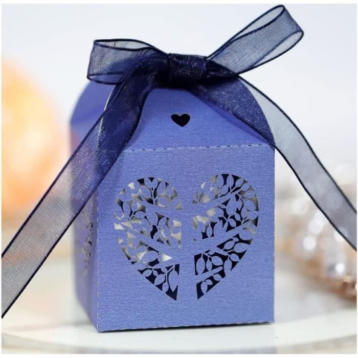 Lot de 50 boîtes à dragées de mariage en forme d'arbre creux avec ...