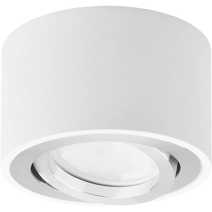Spot LED en Saillie Orientable Ø80x50mm Plafonnier Luminaire Apparent ...