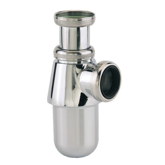 Siphon lavabo laiton chromé à la hauteur réglable - VALENTIN - 00 ...