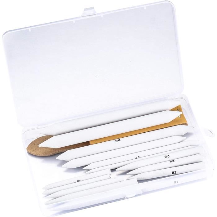 16 Pcs Estompe en Papier Dessin, Tortillons Estompes Dessin, avec ...