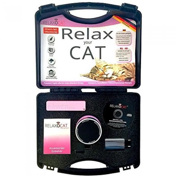 RELAXOPET RELAXOCAT SYSTÈME DE RELAXATION POUR CHAT NOIR/CHROME/ROUGE ...