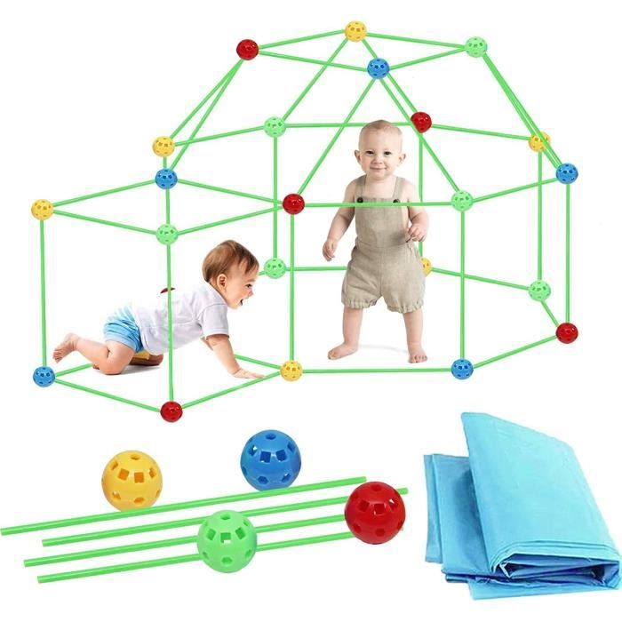 Fort Building Kit for Kids, 87 Pcs Construction Fort Toys, Building ...