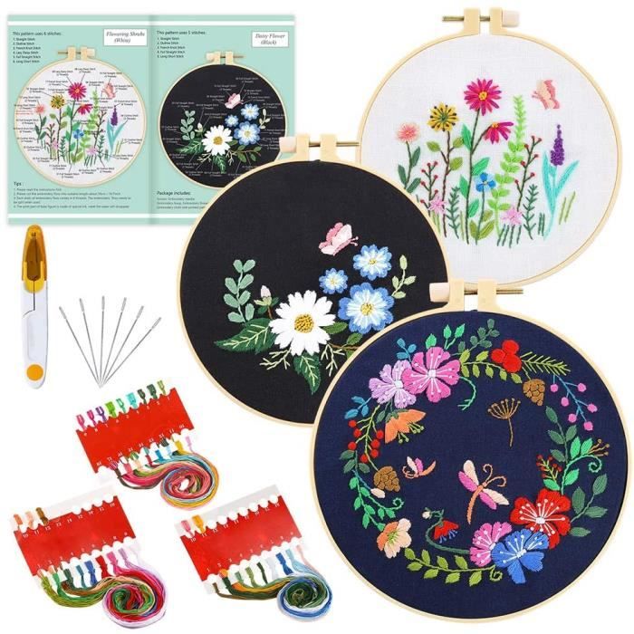 Kit de broderie complet avec patrons et instructions, kit de point de ...
