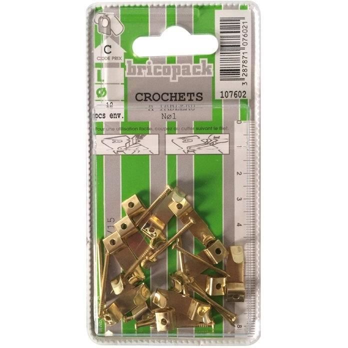 BRICOPACK - Crochet à tableau N°1 blister de 12 pièces - Cdiscount ...